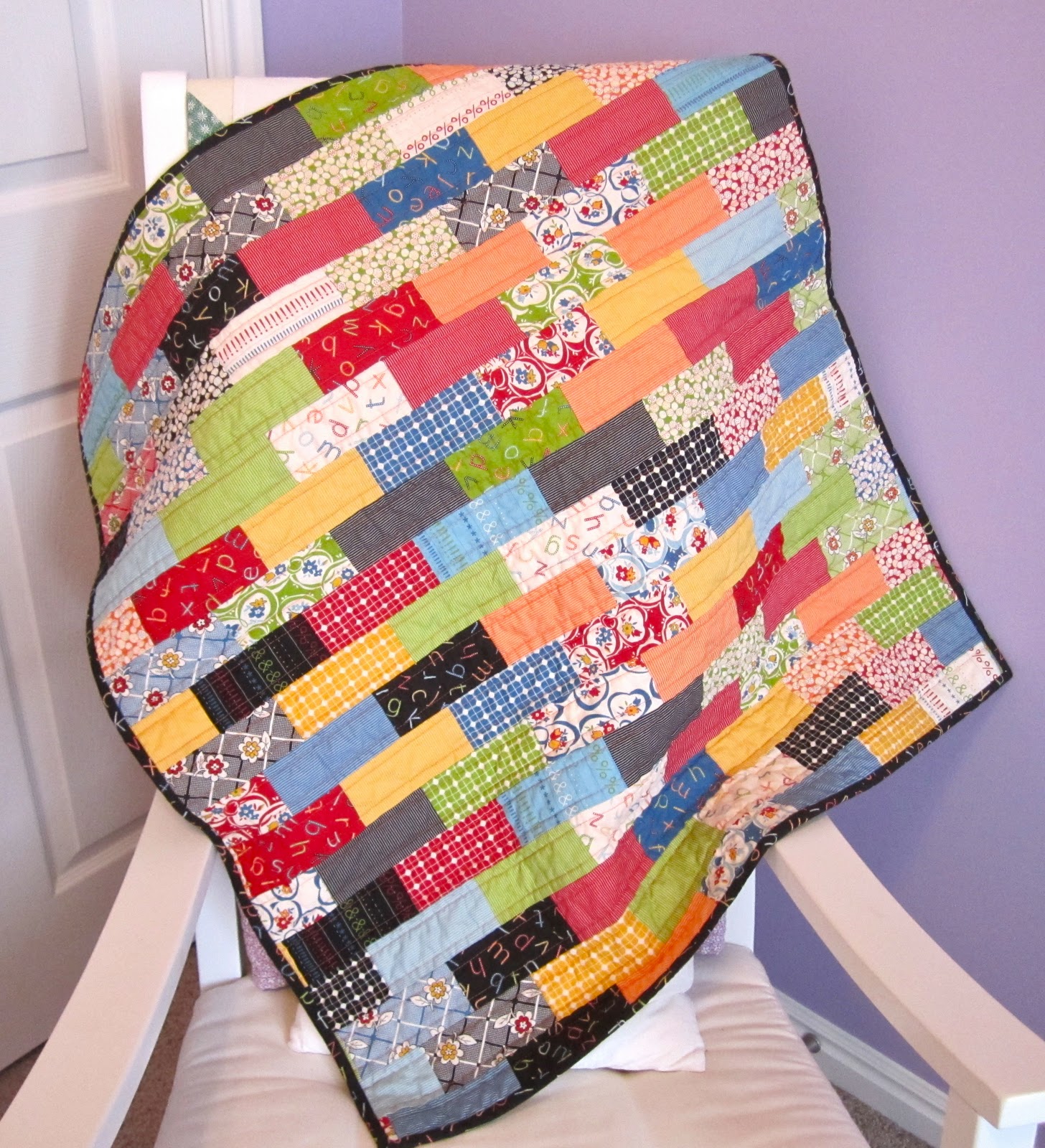 happierthanabirdquilts: Quite Contrary (and Bricks)