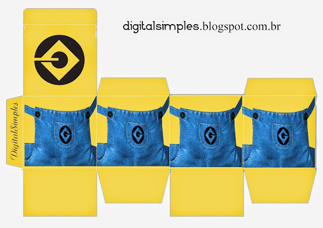 Minions Party: Free Printable Cube Box. - Oh My Fiesta! in english