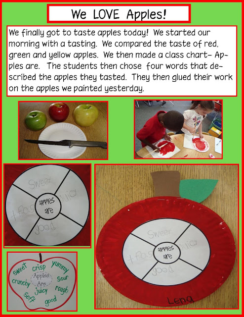 Golden Gang Kindergarten: Apples! Free Writing Activity