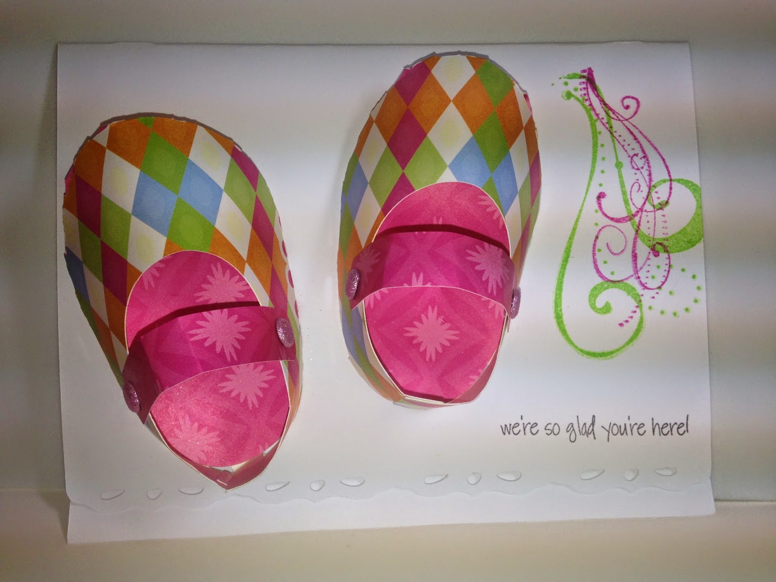 Glendie's Goodies: 3D Baby Shoes Card