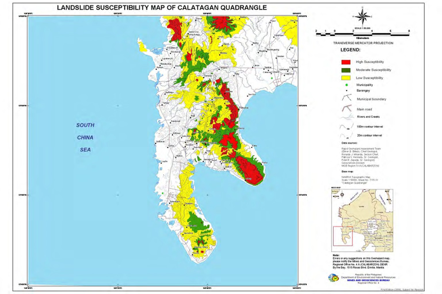 Batangas Province Flood and Landslide Susceptibility Maps - Batangas ...