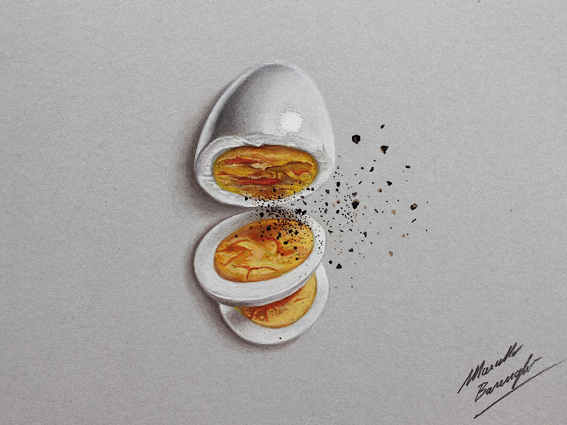 Drawing a tasty boiled egg - Marcello Barenghi