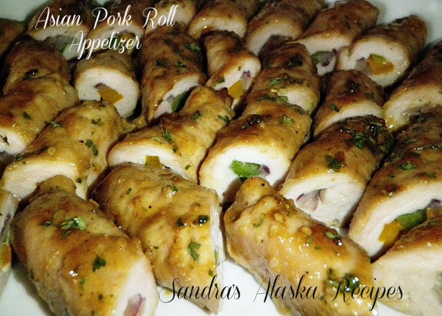 Sandra's Alaska Recipes: SANDRA'S ASIAN PORK ROLL APPETIZER