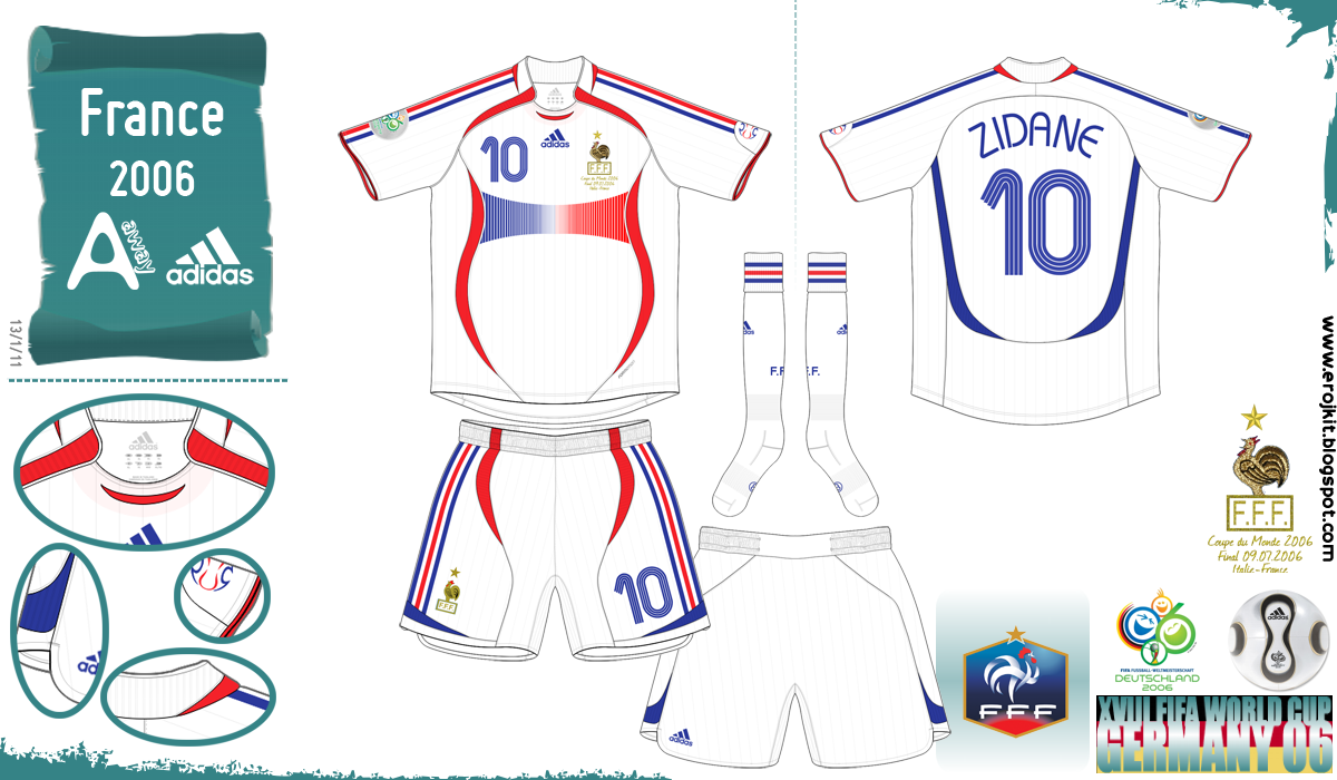 Kit Design, by eroj: 2006-07 France (Home e Away)