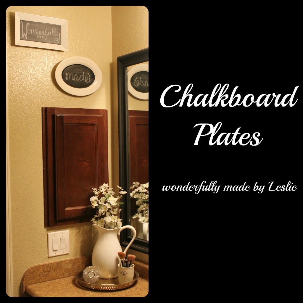 Wonderfully Made: Chalkboard Plates {wall decor}