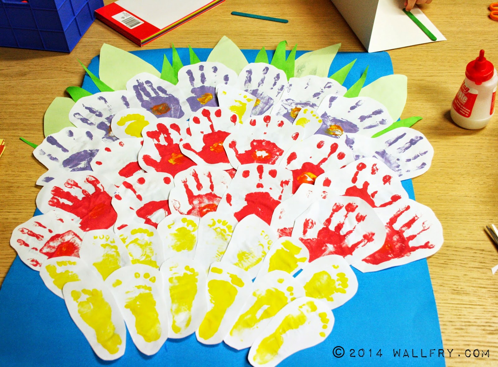 WallFry | Wall Art for Small Fry: Hand Print Bouquet - DIY Tutorial
