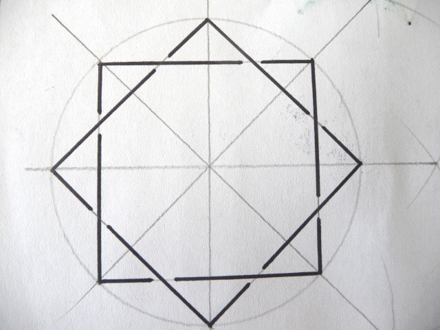 primaria al compás: Estrella de 8 puntas