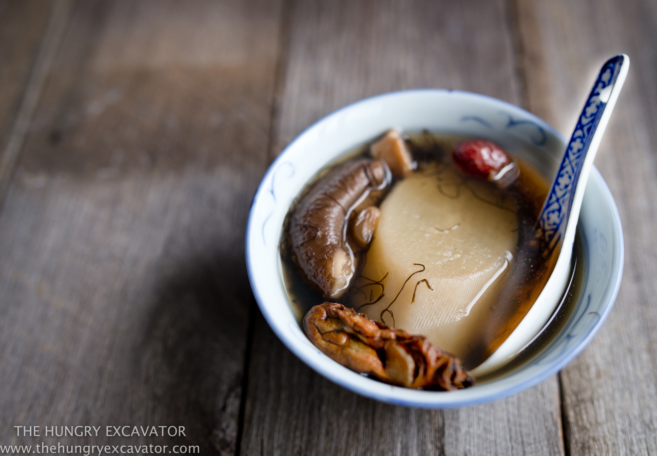 The Hungry Excavator: Mum's Ham, Abalone & Kailan Jade Chicken Recipe ...