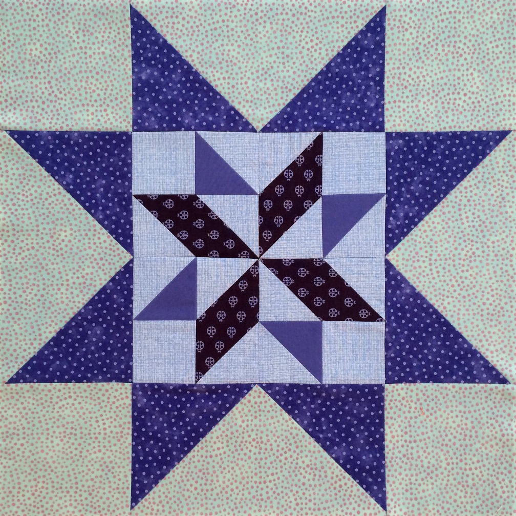 Quilted Blooms: Sawtooth Star Quilt Blocks (with Pieced Centers)