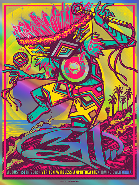 INSIDE THE ROCK POSTER FRAME BLOG: Munk One 311 Red Rocks and Irvine ...