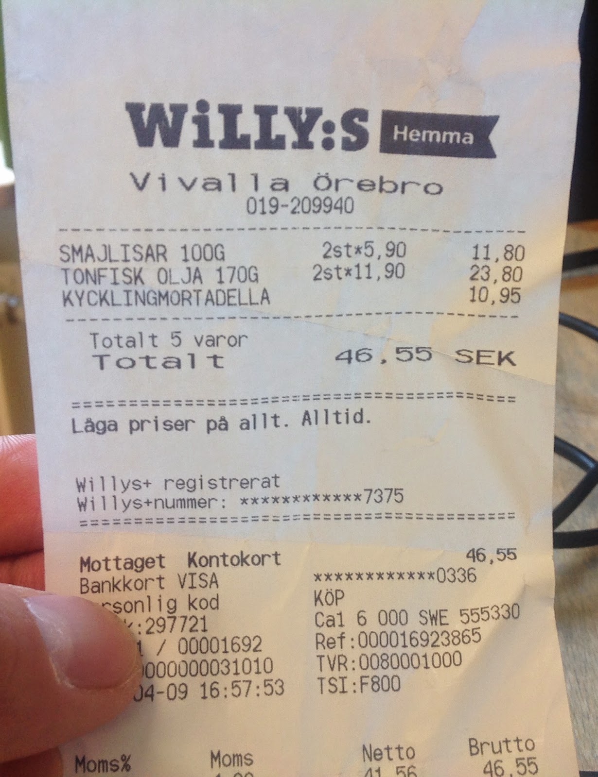 MATTEBLOGGEN: Moses kvitto