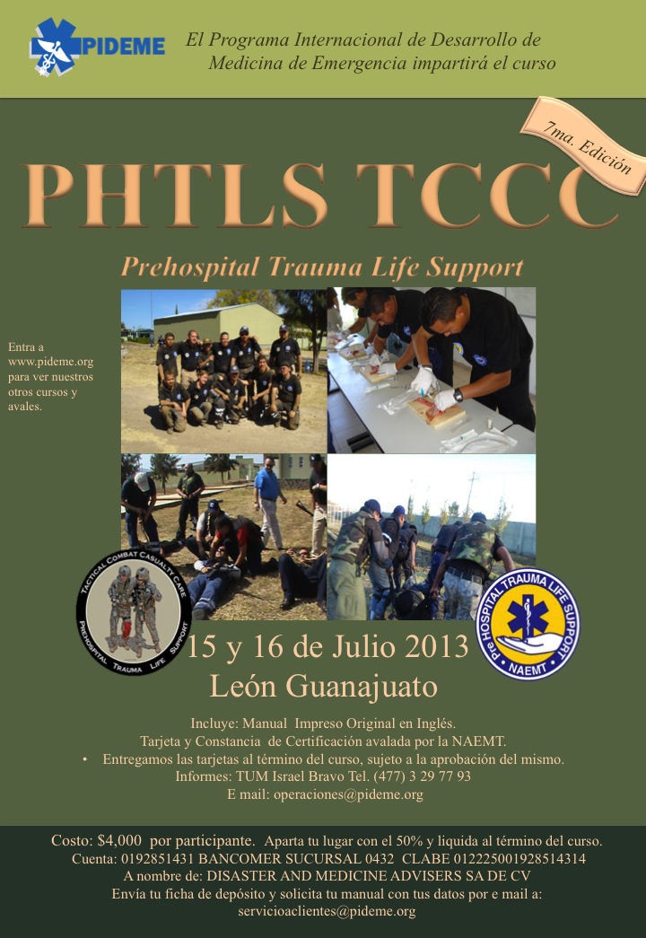 TCCC/PHTLS Medicina Táctica ~ PIDEME