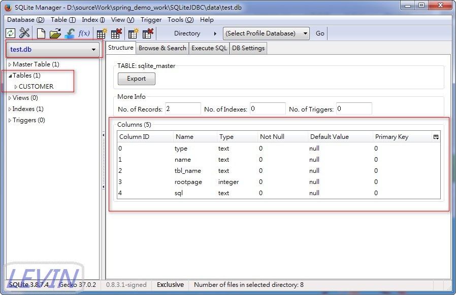 Java程式教學甘仔店: SQLite Manager 查看 Table