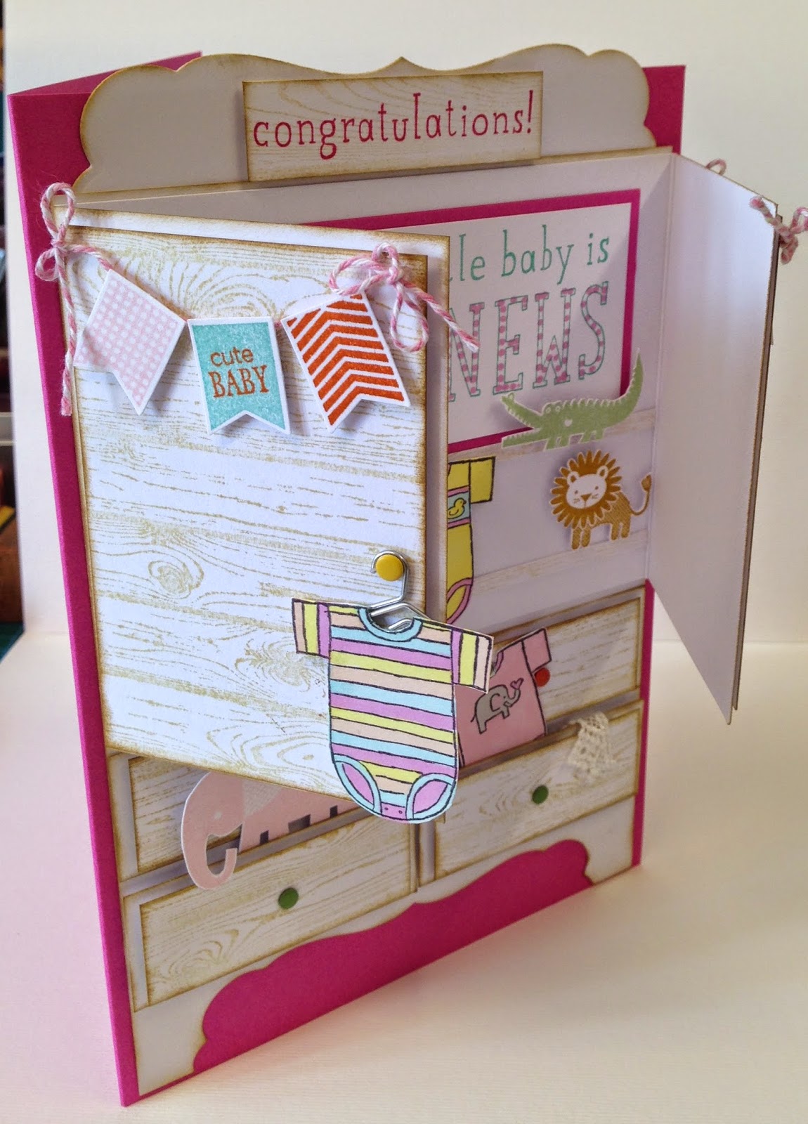 Susibee's Crafty Mess: A new baby card