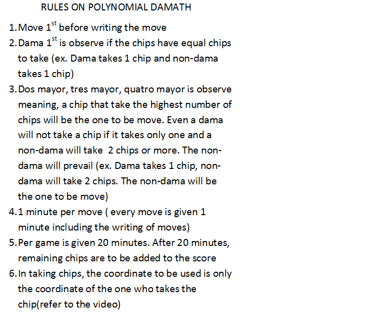 Polynomial Damath Moves
