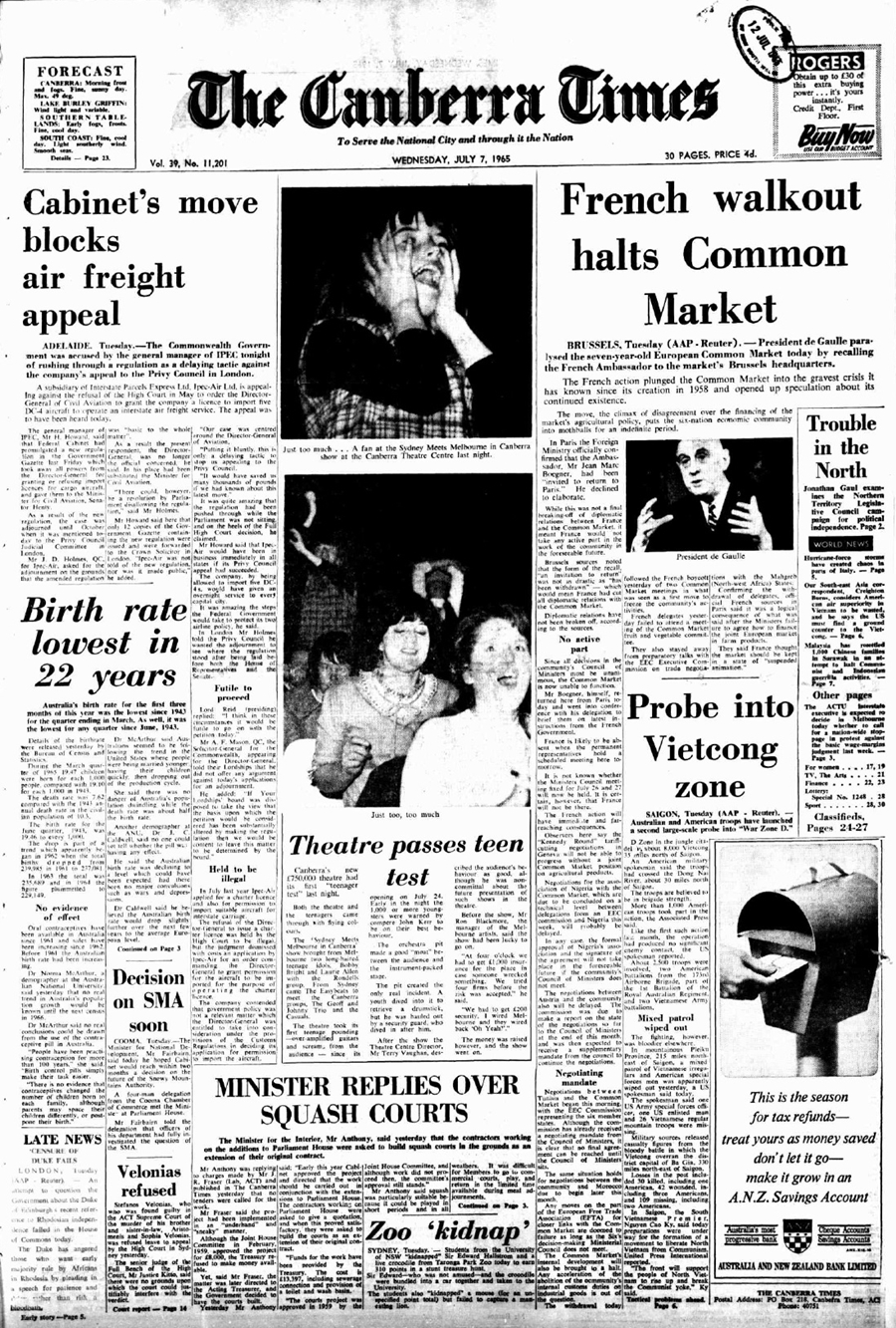 Rock & Roll Newspaper Press History: The Easybeats - The Canberra Times ...