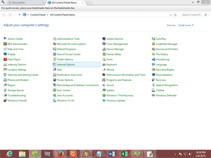 Cara membuka Control Panel di Windows 8