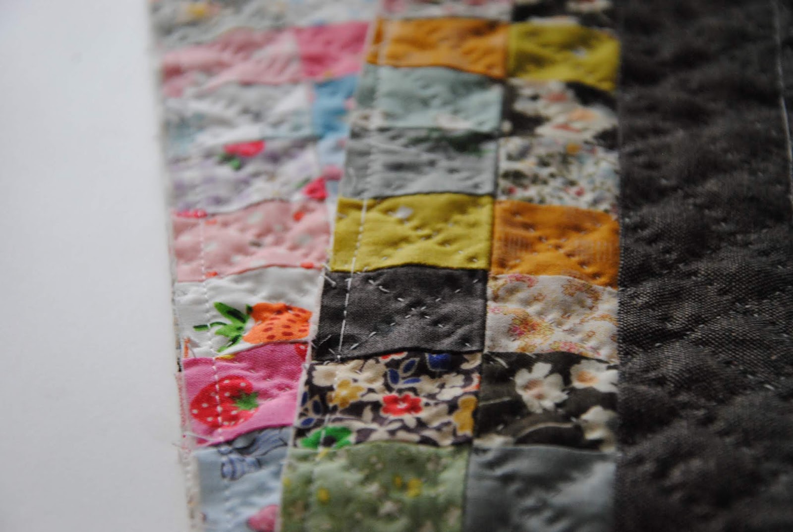 1/4" mark: patchwork stitches