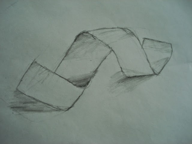 a faithful attempt: Paper Curl Observational Drawing