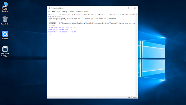 Programs of Python Based on Class and Objects