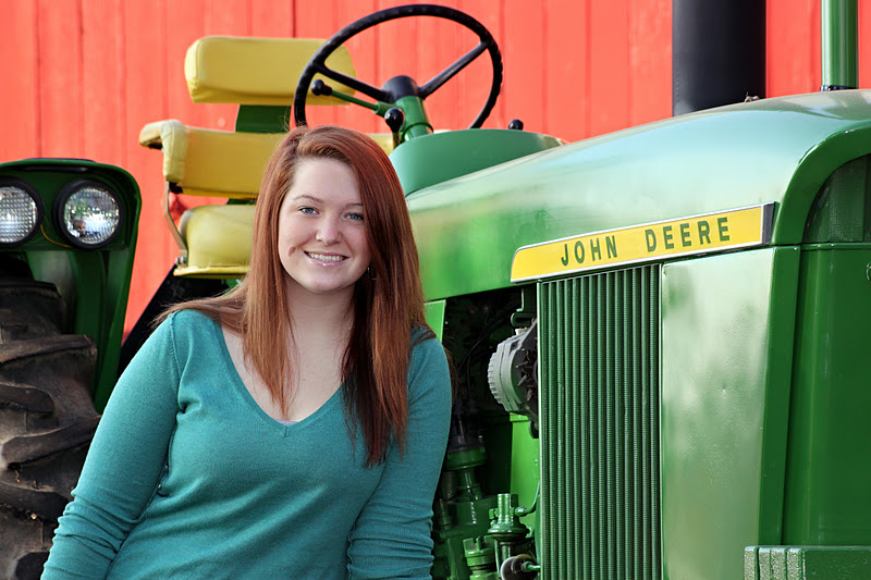 Red Barn Photography: A John Deere Girl {Elkhart Senior Photographer}