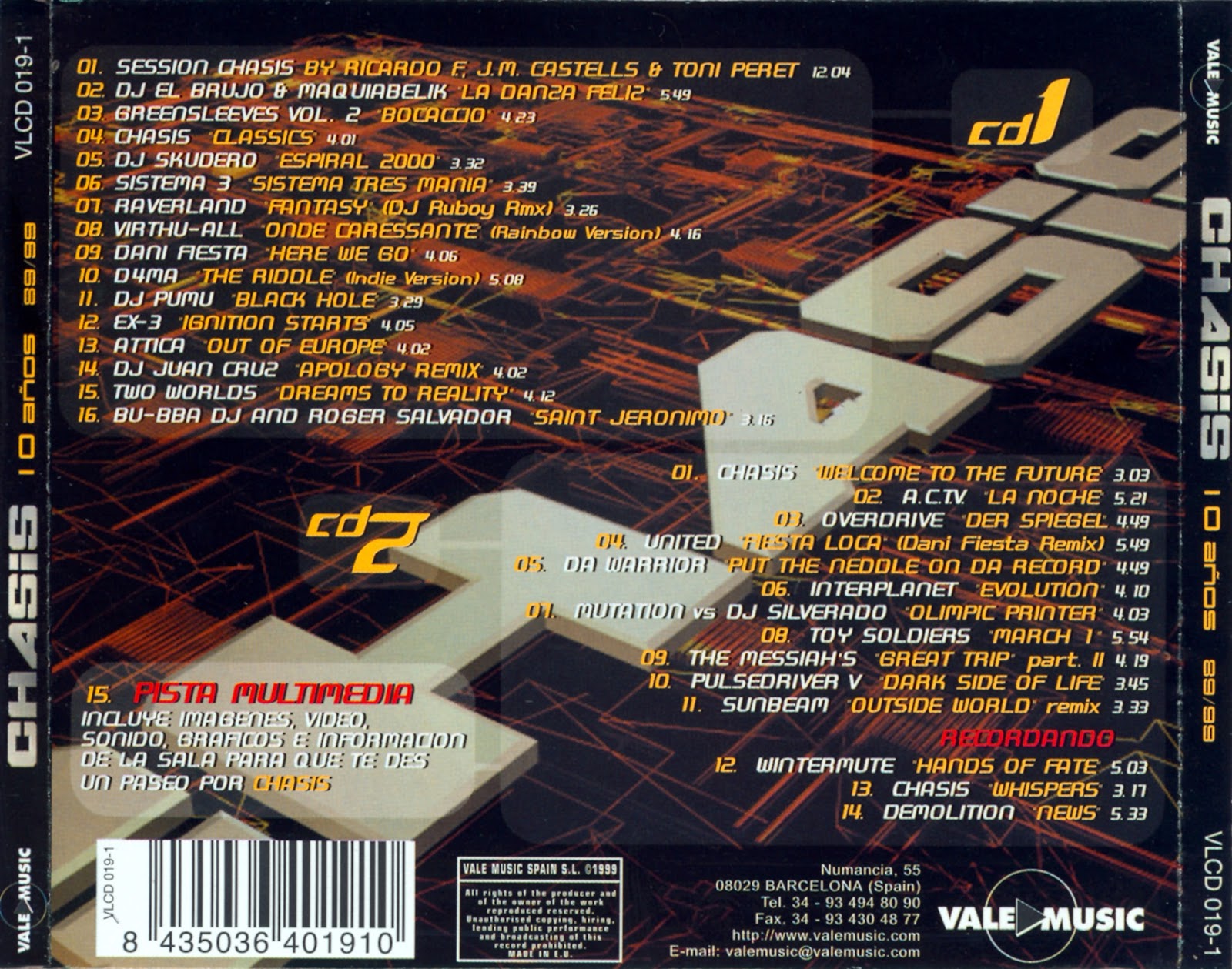 dance of the 90's: Chasis -10 Años 89-99-