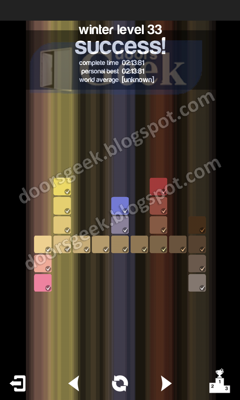 Blendoku [Winter] Level 33 ~ Doors Geek