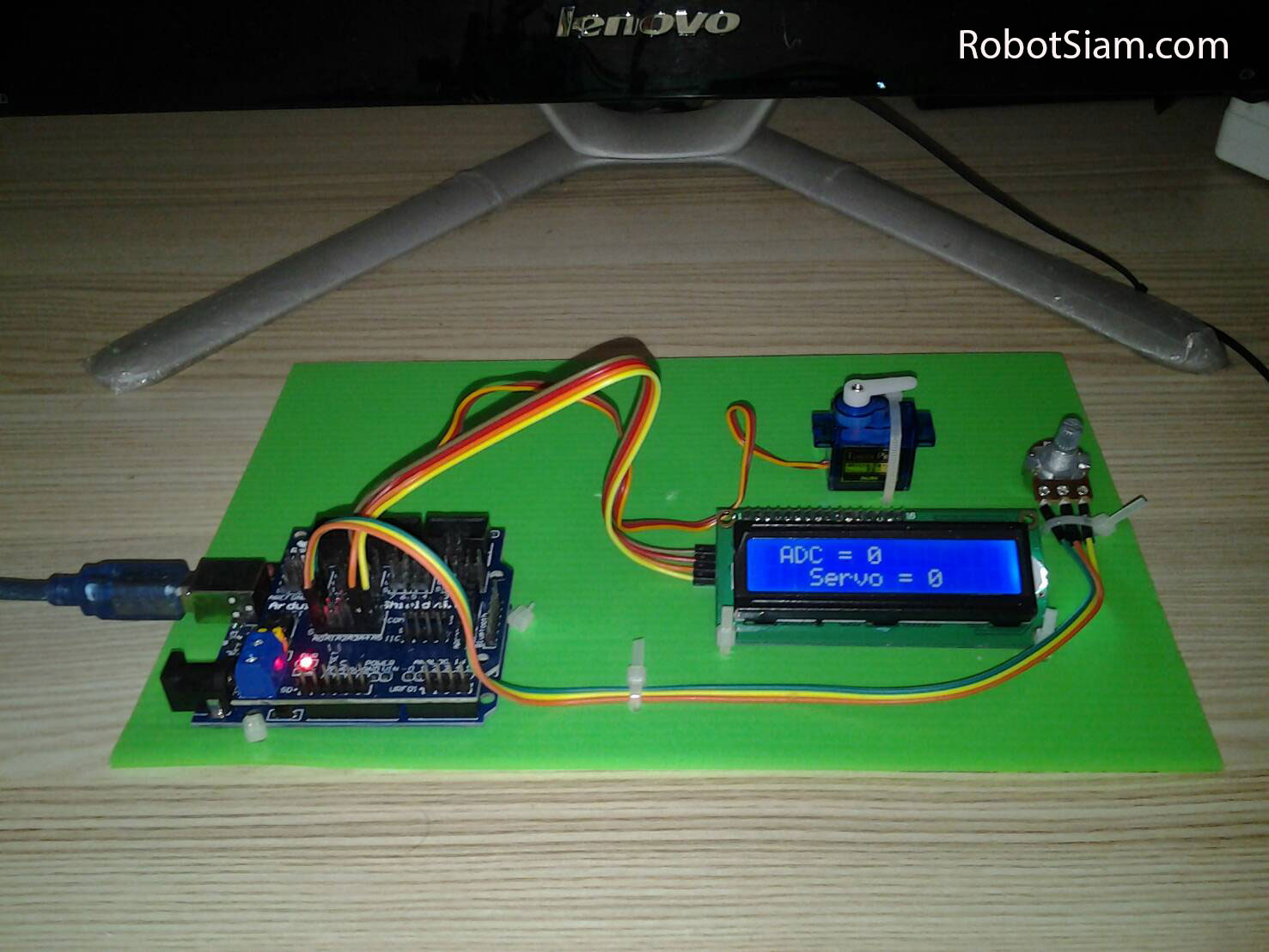 มินิโปรเจค Arduino ควบคุม Servo Motor โดยใช้ Potentiometer