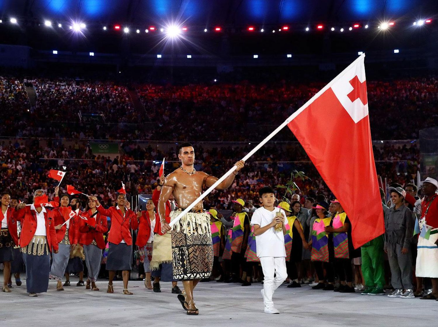 Welcome to my world.... : Olied Up Tongan Flag-Bearer Wins All The ...