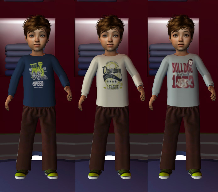 Birdgurl's Sims 2 Creations: Toddler Male Sleeves Outfit Collection 16