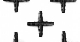 Splitter Selang Aquarium 4 Cabang 1pcs - Black - SR | Cupang Indonesia