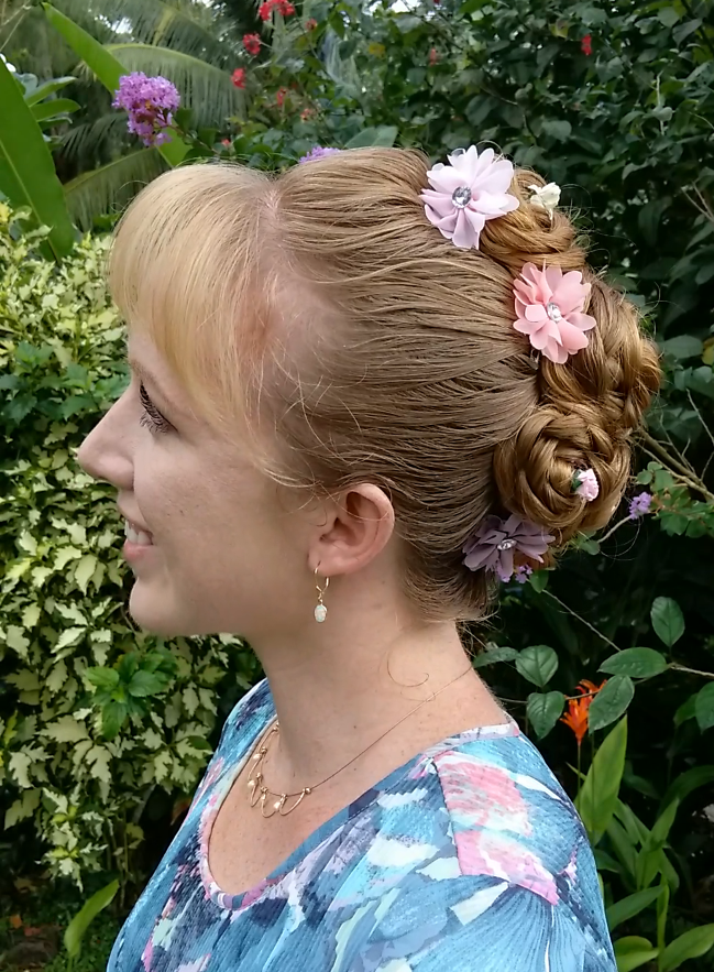 Braids & Hairstyles for Super Long Hair: Flower Updo