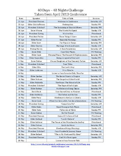 Just us three!: 40 Day's 40 Nights General Conference Challenge
