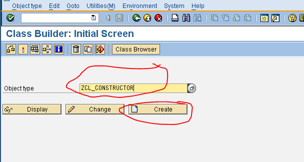SAP TECH: Global Class: Creation of Constructor