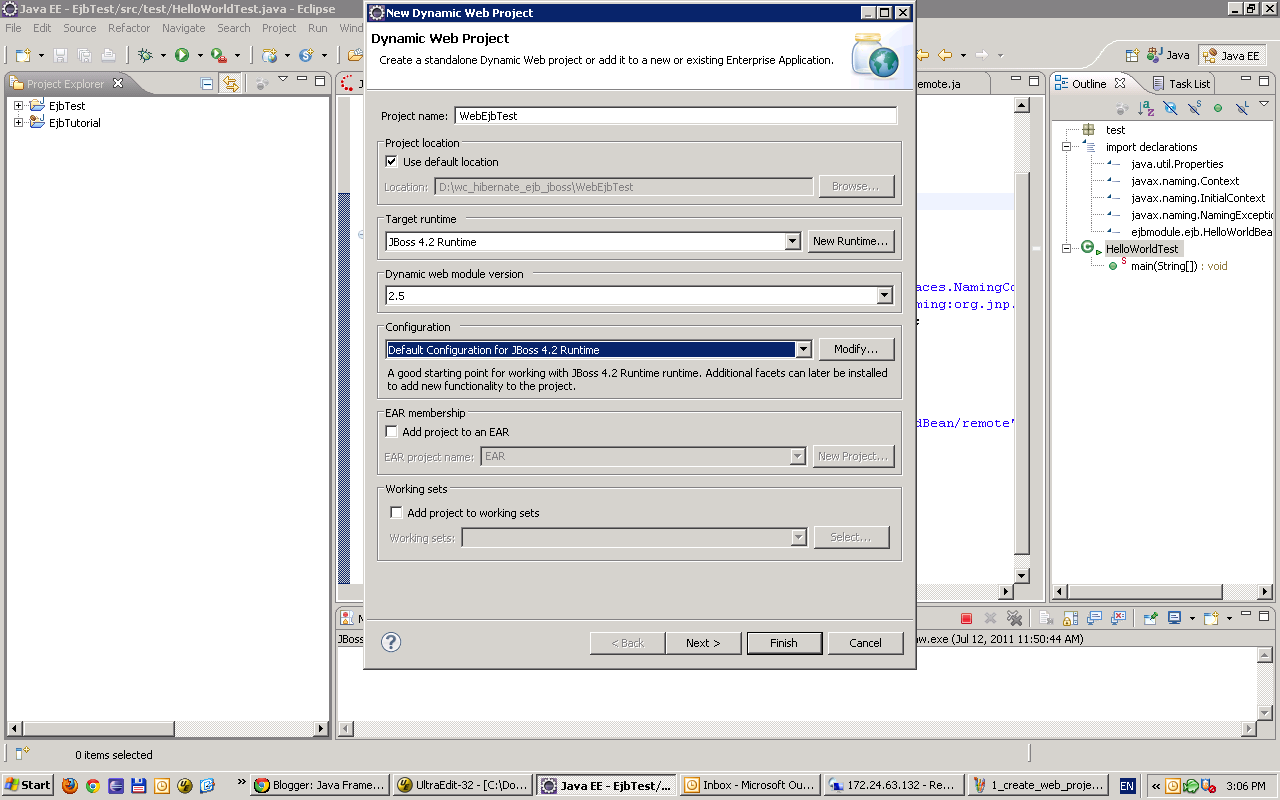 Java Frameworks & APIs: EJB - Configuración Eclipse + JBoss + EJB3