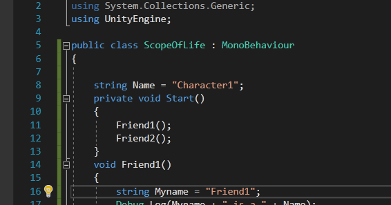Variable scope in Unity