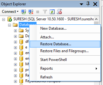 Restore Database in SQL Server from .bak (.mdf) File using Query or ...