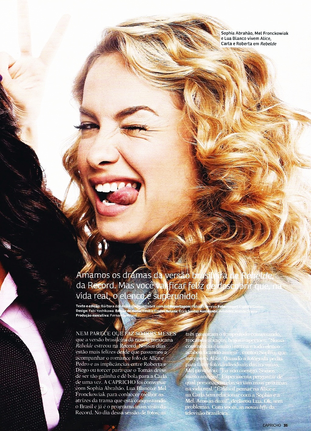 Lua Blanco News | Sua fonte sobre Lua Blanco: Lua, Sophia e Melanie na capa da Capricho.
