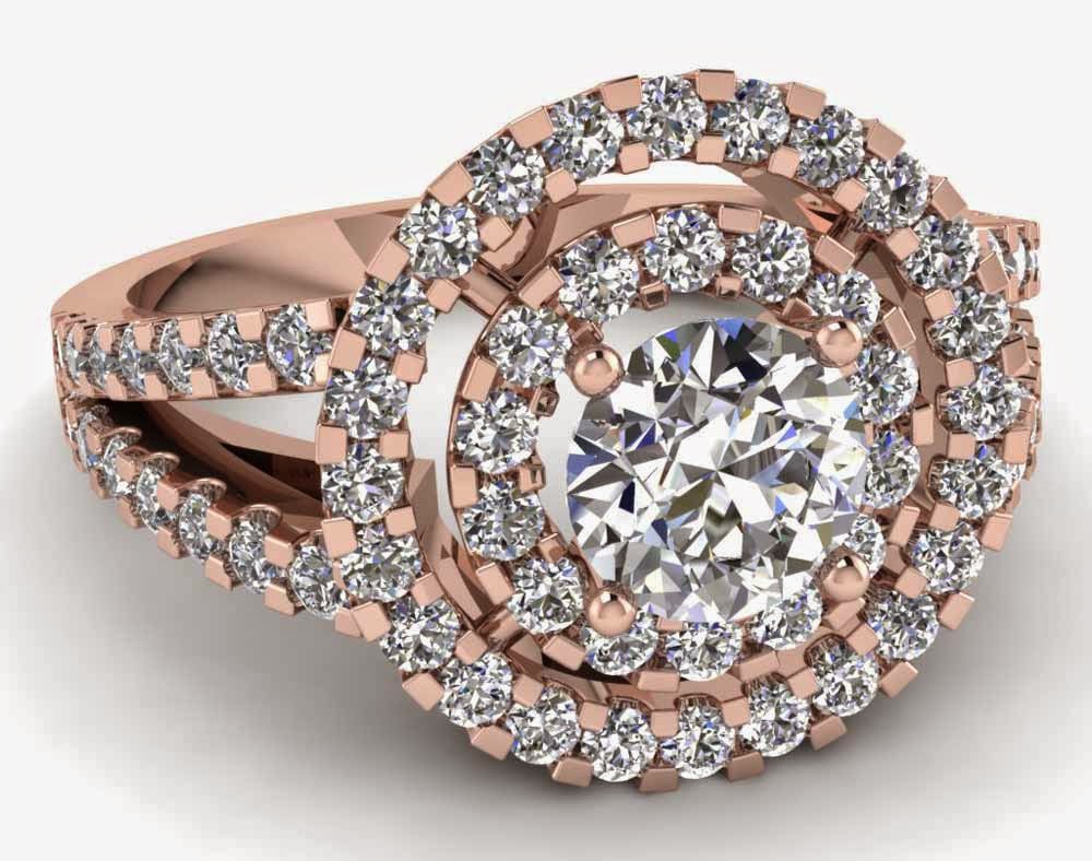 Tacori Pink Wedding Rings Rose Shaped Model