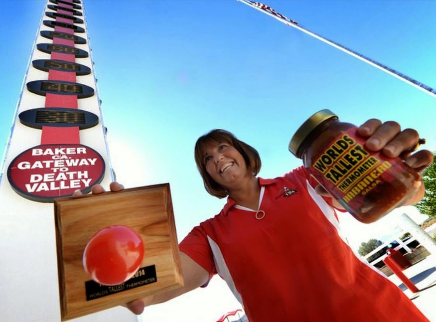 Mojave Desert Archives: World’s Tallest Thermometer in Baker lights up ...