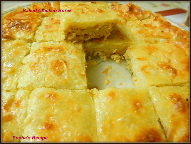 Baked Chicken Borek#Foodieextravaganza - Sneha's Recipe