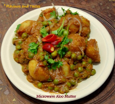 Flavours and Tastes: Aloo Mutter in microwave