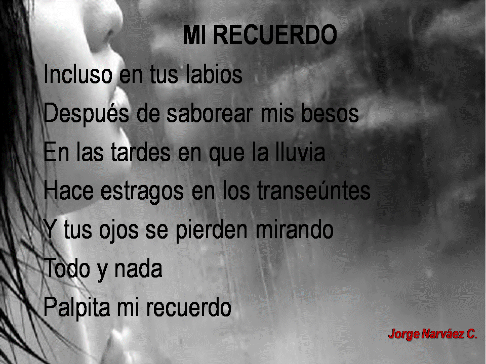 CUENTOS URBANOS Y OTROS POEMAS: MI RECUERDO