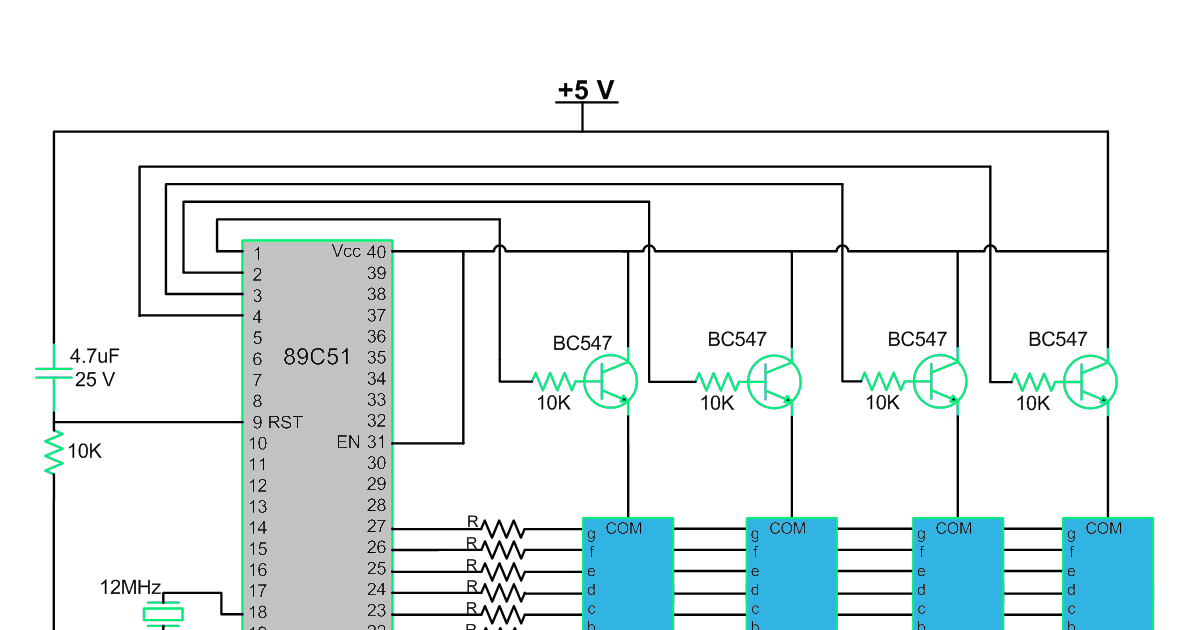 WORLD OF EMBEDDED: Simple Digital clock using 8051 microcontroller ...