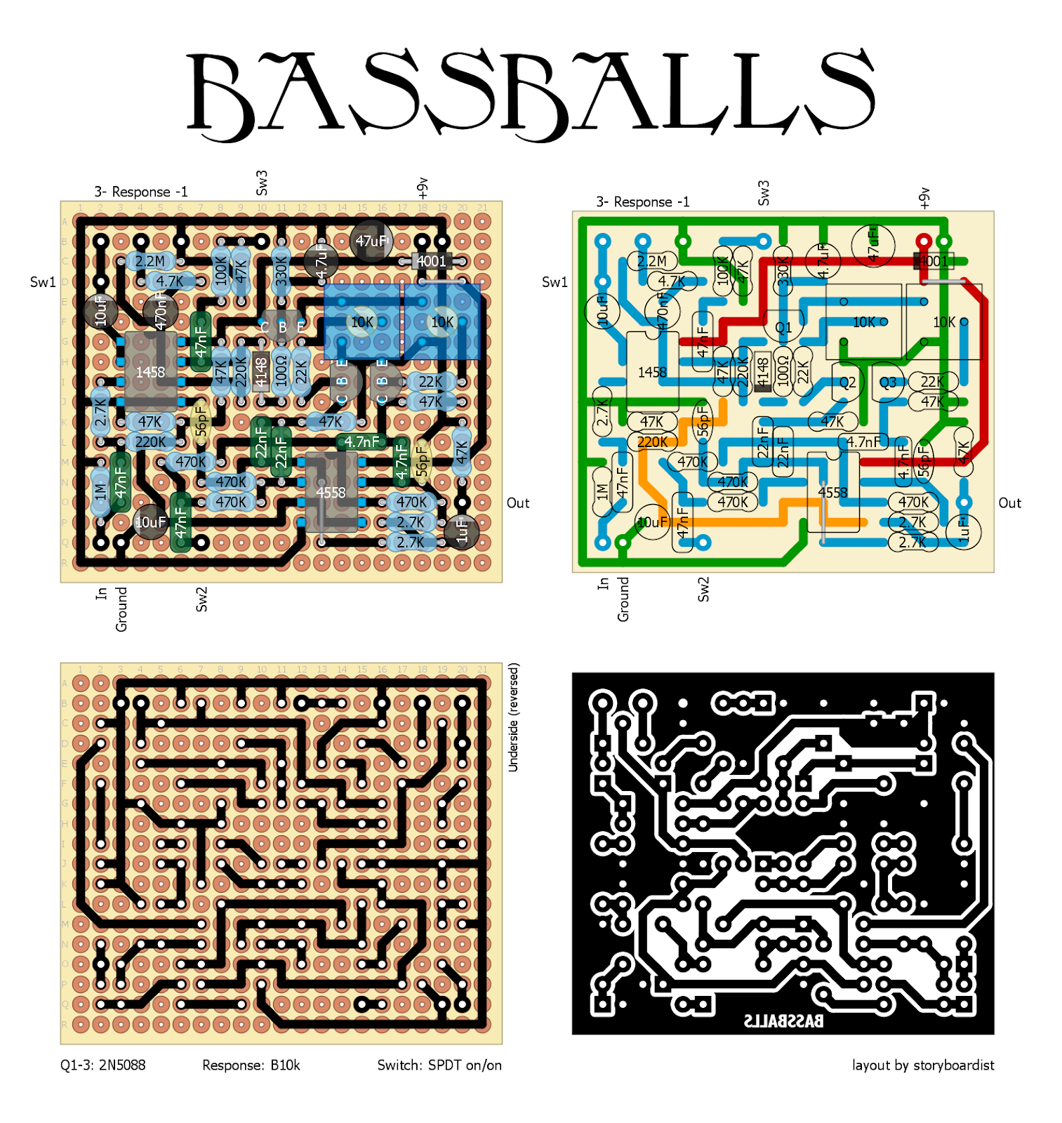 Perf and PCB Effects Layouts: EHX Bassballs