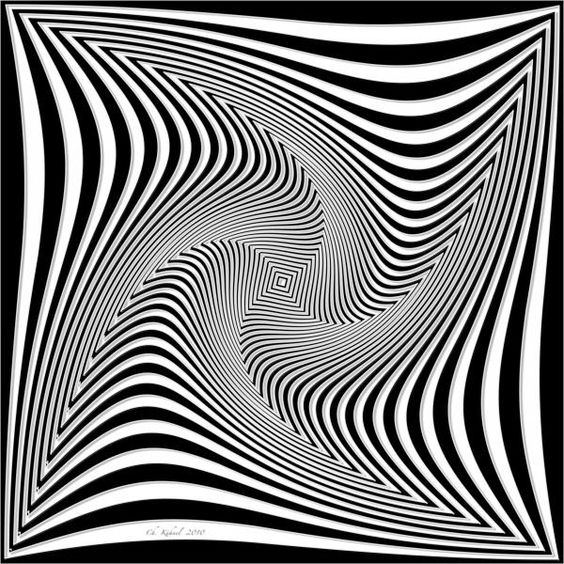 Optische illusies en gezichtsbedrog: Optische kunst art