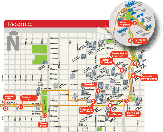 Atractivos Turísticos en la Cd. de Puebla