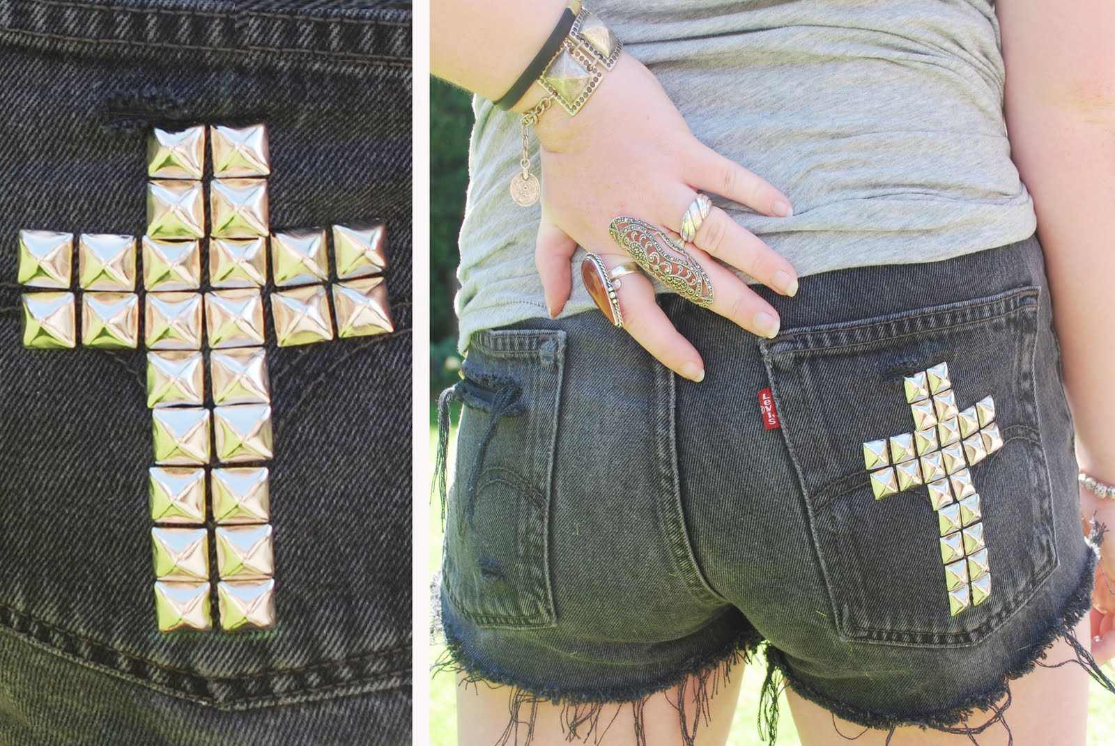 wise rabbit says: DIY Studded Shorts