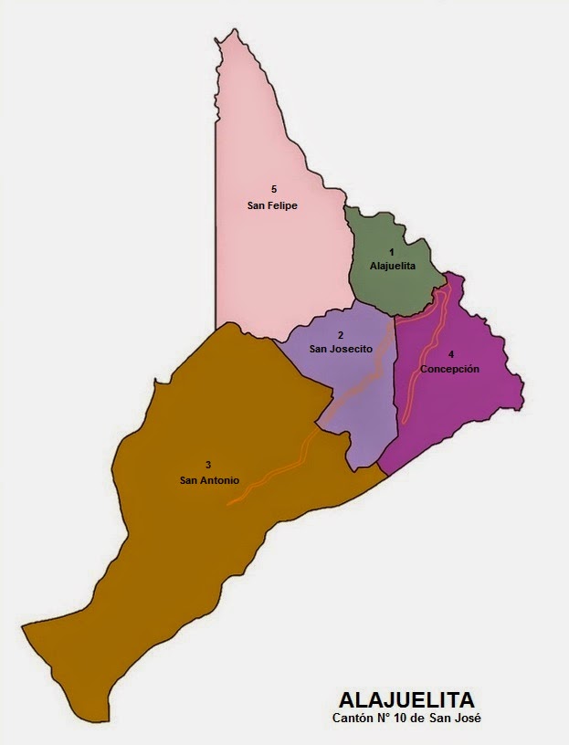 MAPAS DE: Alajuelita. Canton N° 10 de San Jose