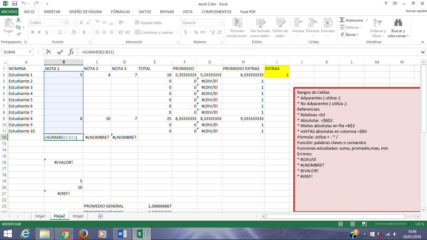 Portafolio Excel Errores De Excel
